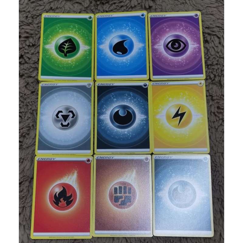 Pokémon Energy Cards - 60 pcs energy different types | Shopee Malaysia