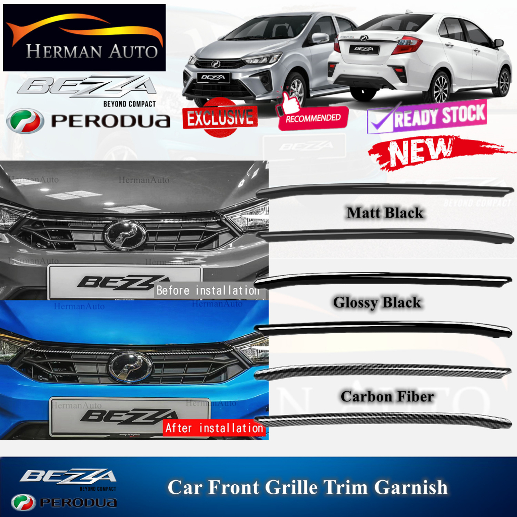HermanAuto Perodua Bezza 2019-2023 Bezza Facelift Car Front Grille Trim ...