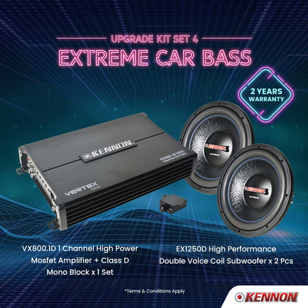 (BUNDLE) KENNON 1 CHANNEL CAR AMPLIFIER + CLASS G MONOBLOCK + KENNON 12 ...