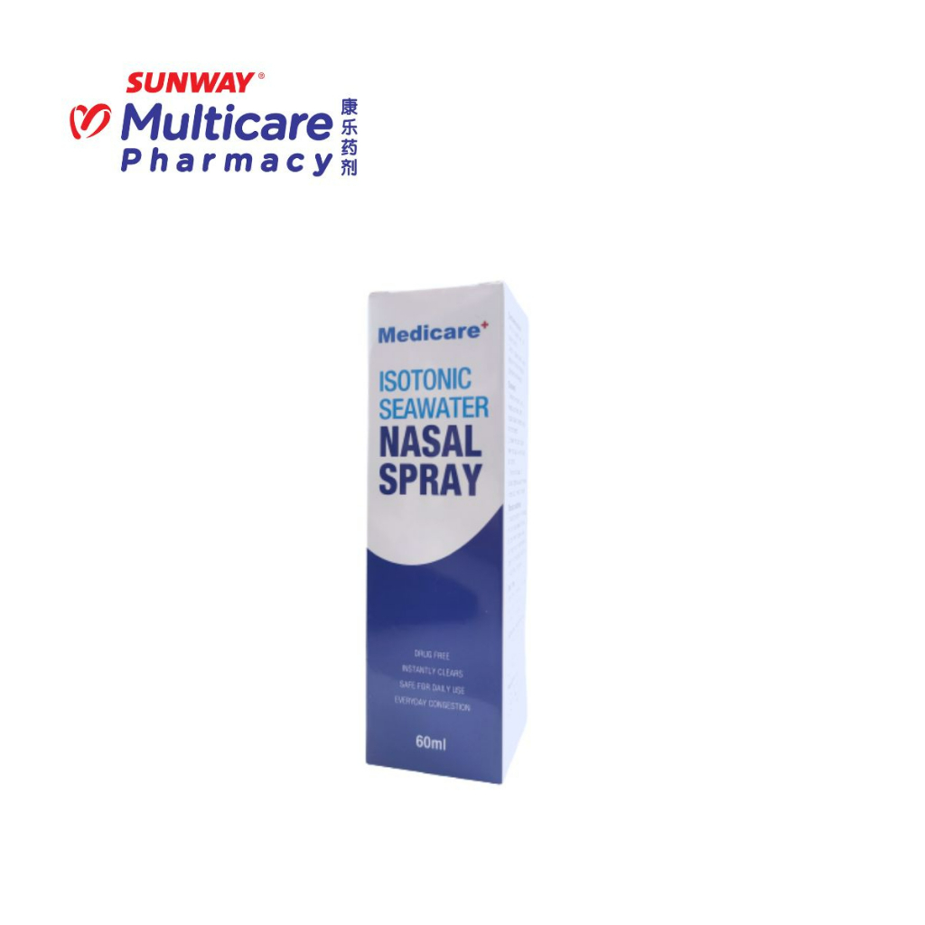 Medicare Isotonic Seawater Nasal Spray 60ml | Shopee Malaysia