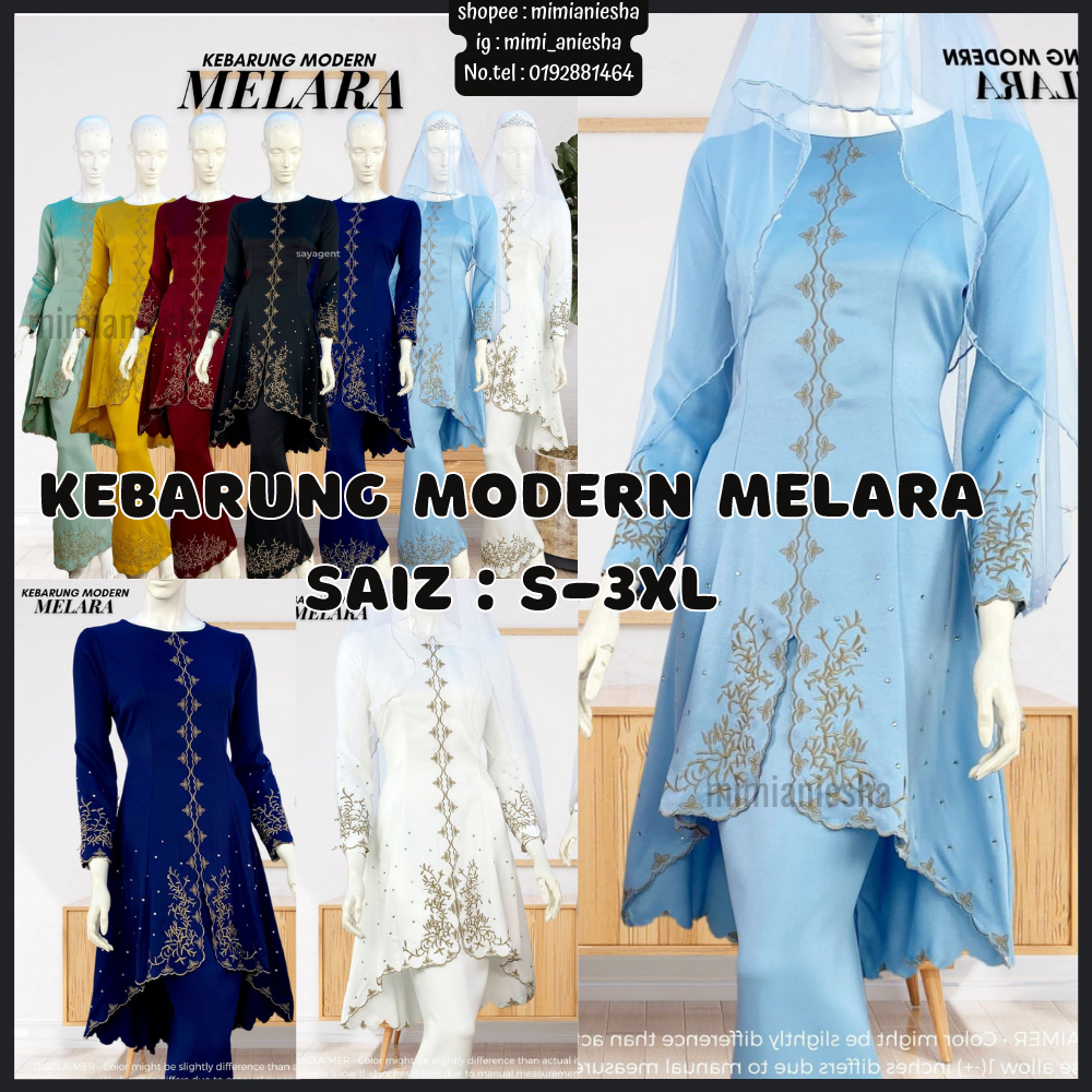Baju Raya 2023 Kebaya Moden Kebarung Modern Melara Baju Kebaya Moden ...