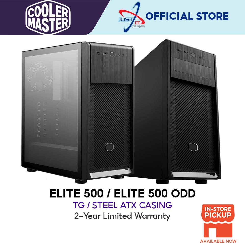 COOLER MASTER Elite 500 TG/Steel Mid Tower ATX Casing (E500-KGNN-S00 ...