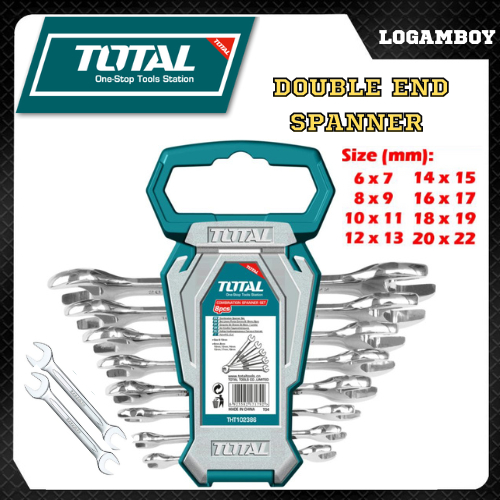 TOTAL DOUBLE END SPANNER SPANAR COMBINATION WRENCH 6MM 7MM 8MM 9MM 10MM ...