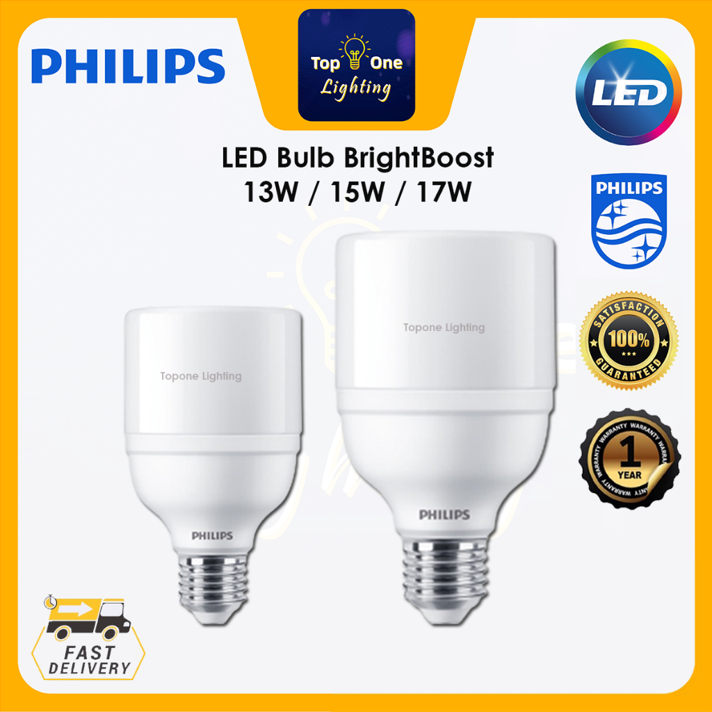 PHILIPS 13w 15w 17w LED Brightboost LED Bulb E27 Cool Daylight / MENTOL LED PHILIP TERANG ...