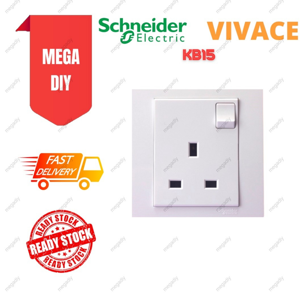 Schneider Vivace 13A Switch Socket KB15 / Suis Soket | Shopee Malaysia