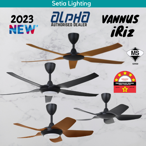 Alpha Vannus iRiz LED Ceiling Fan 56" 40" DC Motor 5 blade with remote ...