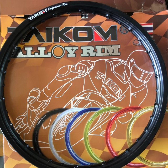 Alloy Rim Taikom 1.20/1.40/1.60x 17 per pcs black/silver | Shopee Malaysia