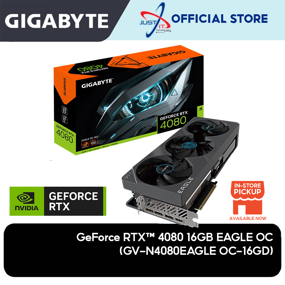 GIGABYTE RTX4080 Eagle OC GDDR6X Graphic Card (16GB) GV-N4080EAGLE OC ...