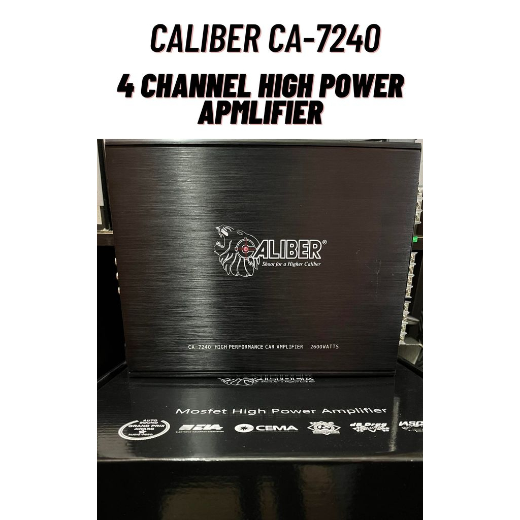 Original Caliber CA-240 ~ 4-Channel High Power Car Amplifier max power ...