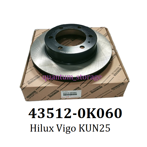 Toyota Brake Disc Rotor Front 43512-0K060 Hilux Vigo KUN25 KUN26 ...