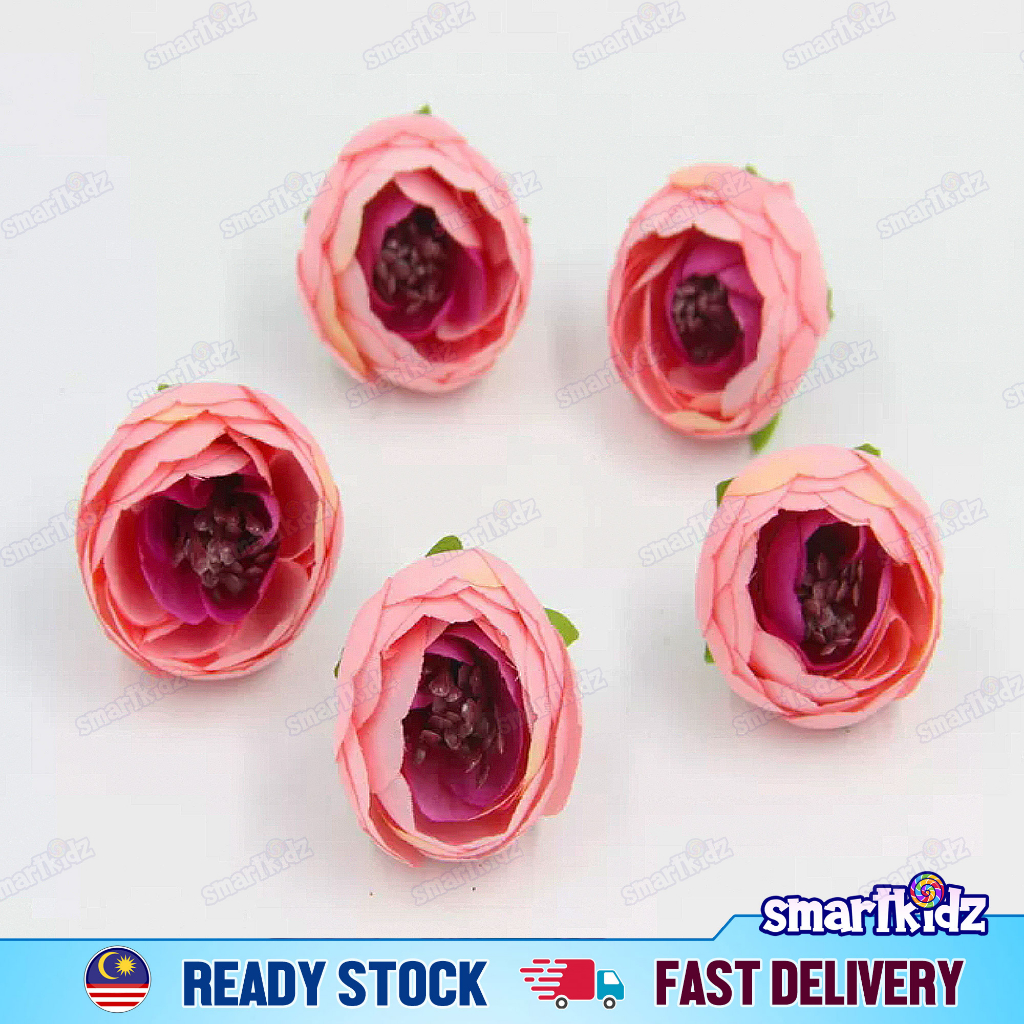 [1pcs] 4cm Rose Heads Artificial Flowers for Crafts| Kepala Bunga Ros ...
