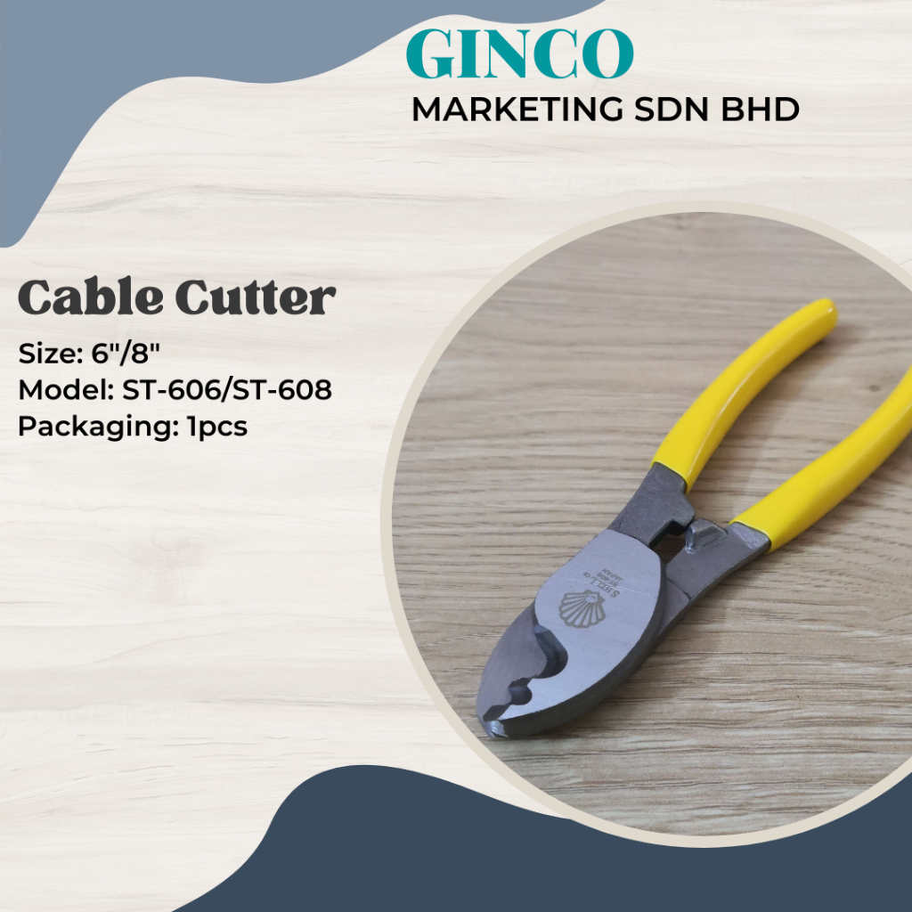 GINCO SHELL Cable Cutter Wire Cutter Plier Gunting Kable 6"(150mm)/8 ...