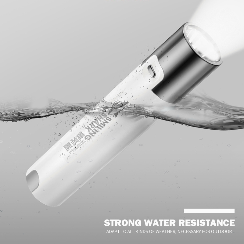 Smiling Shark 18650 battery removable waterproof super bright ...