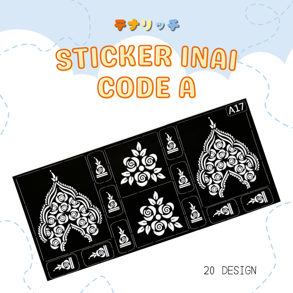 [READY STOCK] Tasha Legacy Sticker Inai Henna Template Code A | Shopee ...