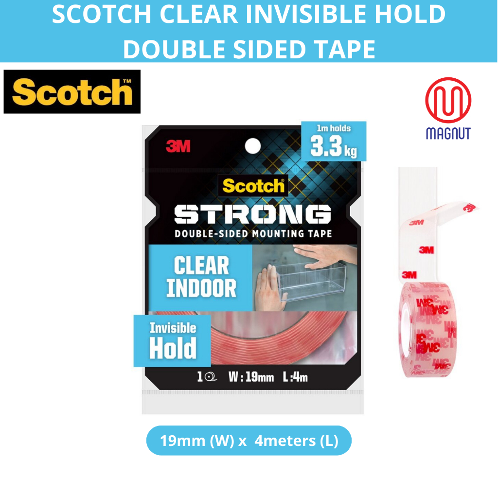 3M Scotch Clear Double-Sided Permanent Mounting Multipurpose Function ...