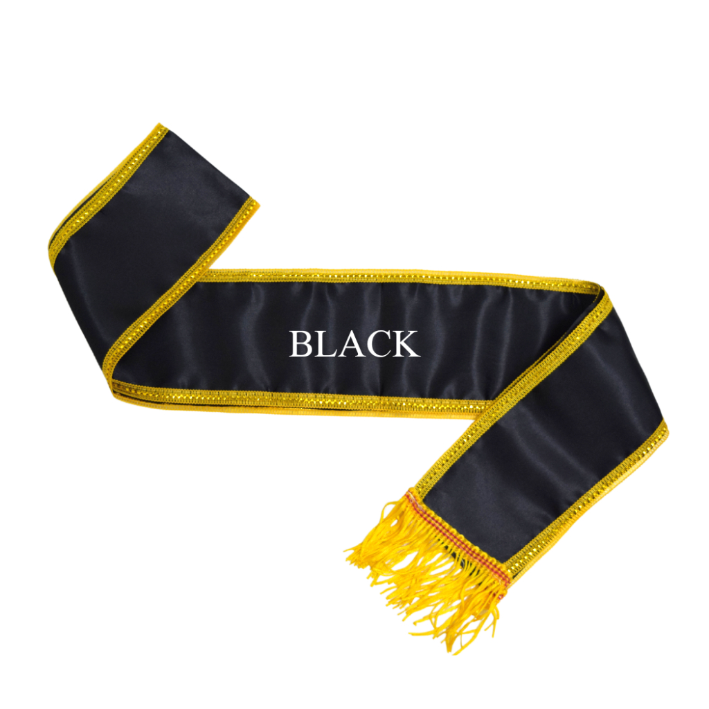 Kain Selempang Custom Sash Gold Trim Custom Selempang Add on Wording Or ...