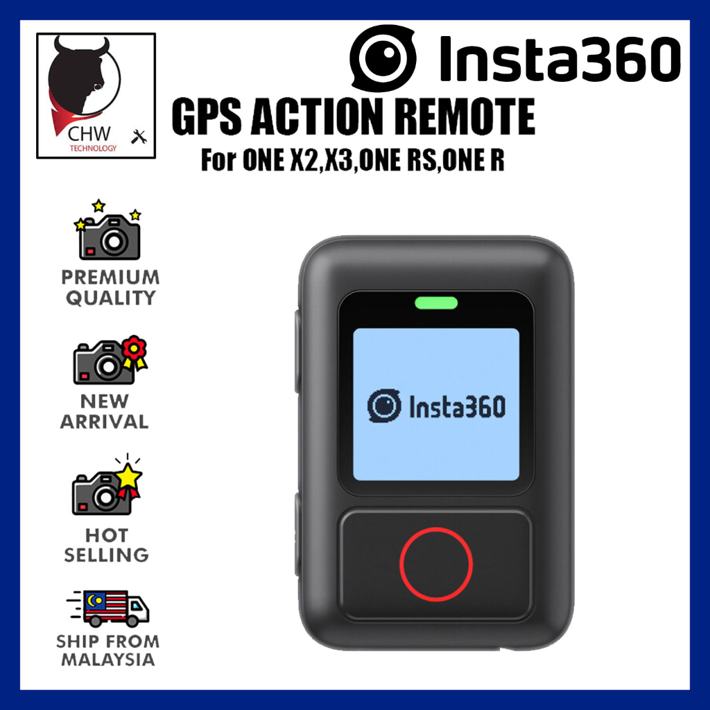 INSTA360 ORIGINAL MALAYSIA GPS ACTION REMOTE FOR ONE X2,X3,RS SERIES ...