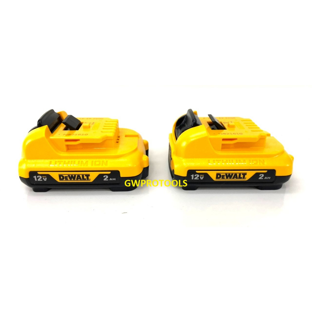 DCB127 DEWALT 12V MAX 2.0AH LI-ION BATTERY( WITH BATTERY INDICATOR) - 2 ...