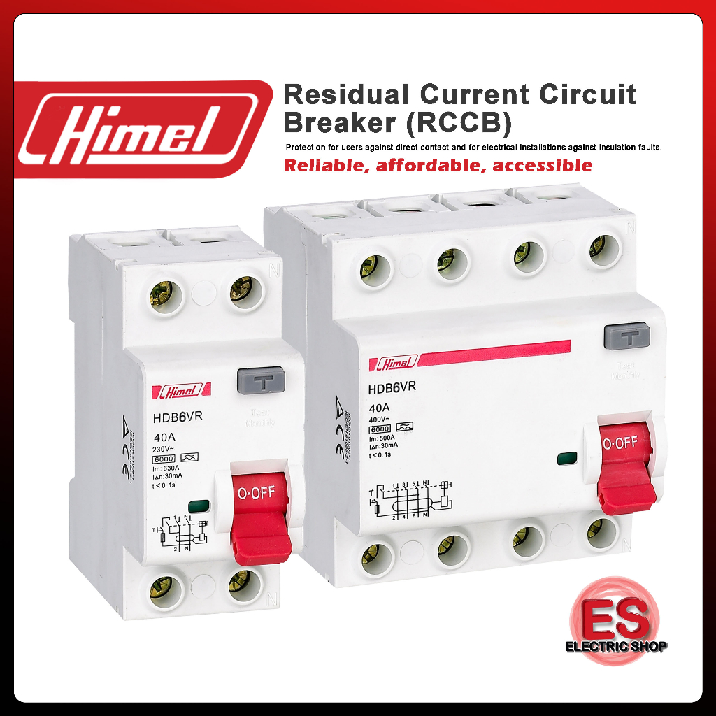 HIMEL ELCB RCCB HDB6VR series (30mA/100mA/300mA) Residual Current Circuit Breaker | Shopee Malaysia