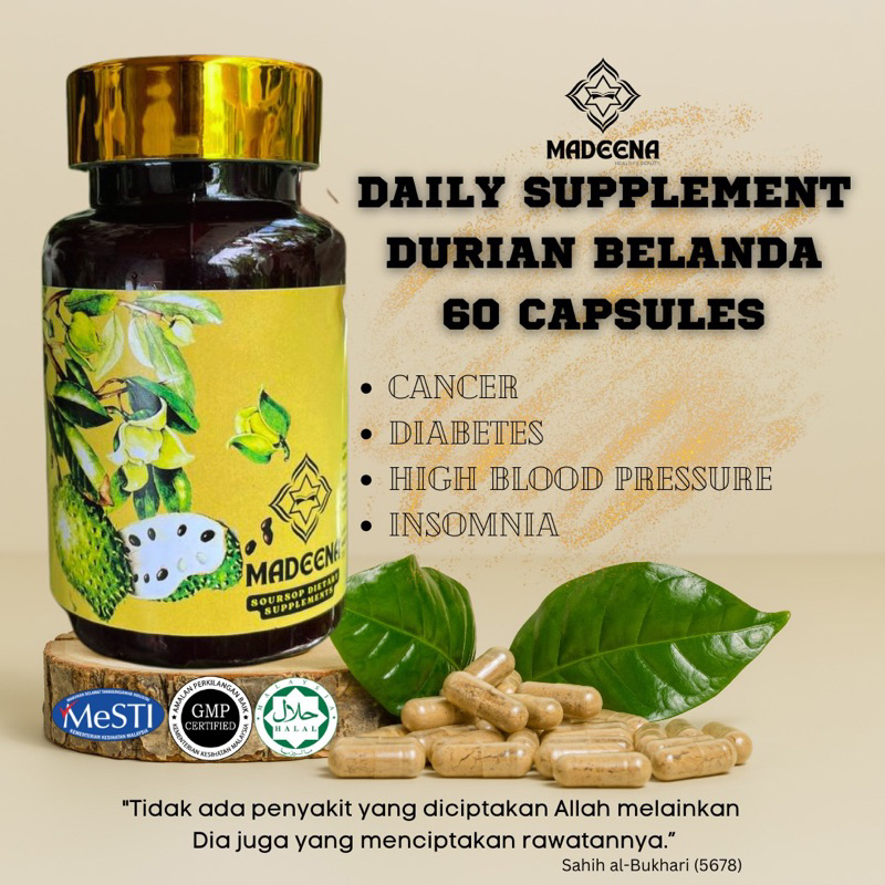 💊 MADEENA SOURSOP DIETARY HEALTH SUPPLEMENTS CAPSULES // MADEENA KAPSUL ...