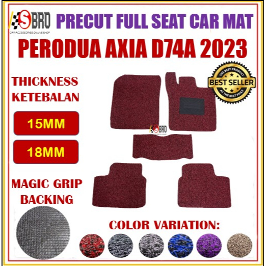 PERODUA AXIA 2023 D74A OEM PRECUT PVC Coilmat / Carpet/ Karpet Siap ...