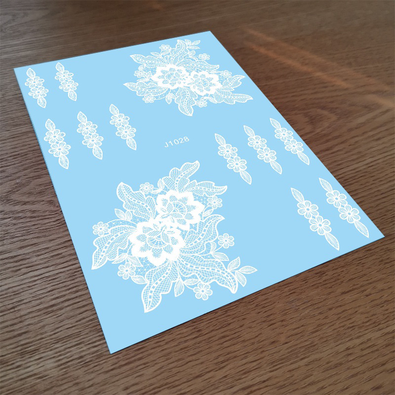 【Shopee Termurah】Design Baru Henna Instant White Dark Red Sticker Inai ...