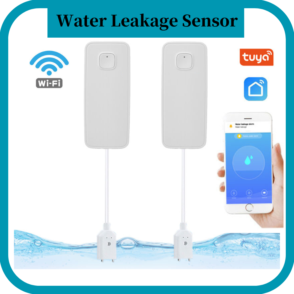 Tuya Water Leakage Sensor Flood Detector Wireless WiFi works with Smart ...