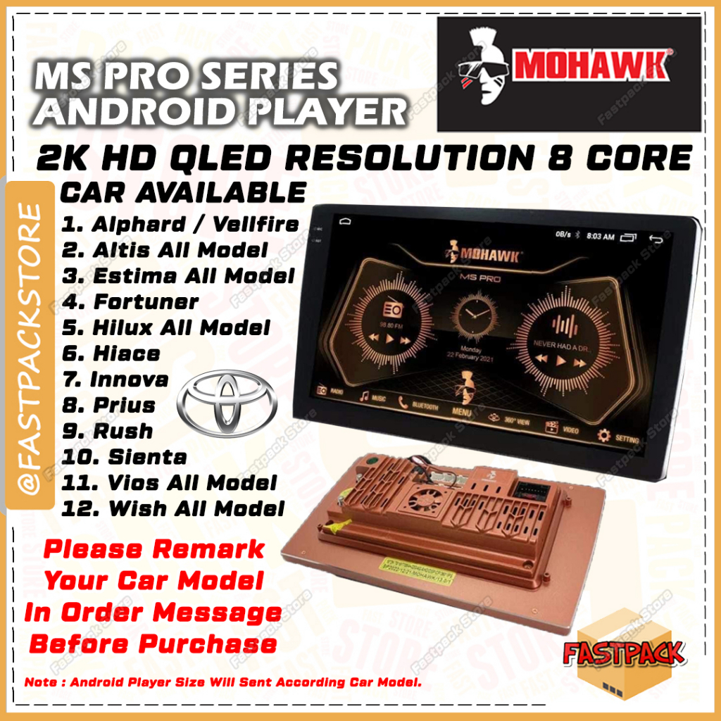 Mohawk MS PRO Series 2K Car Android Player Plug n Play QLED 360 Camera ...