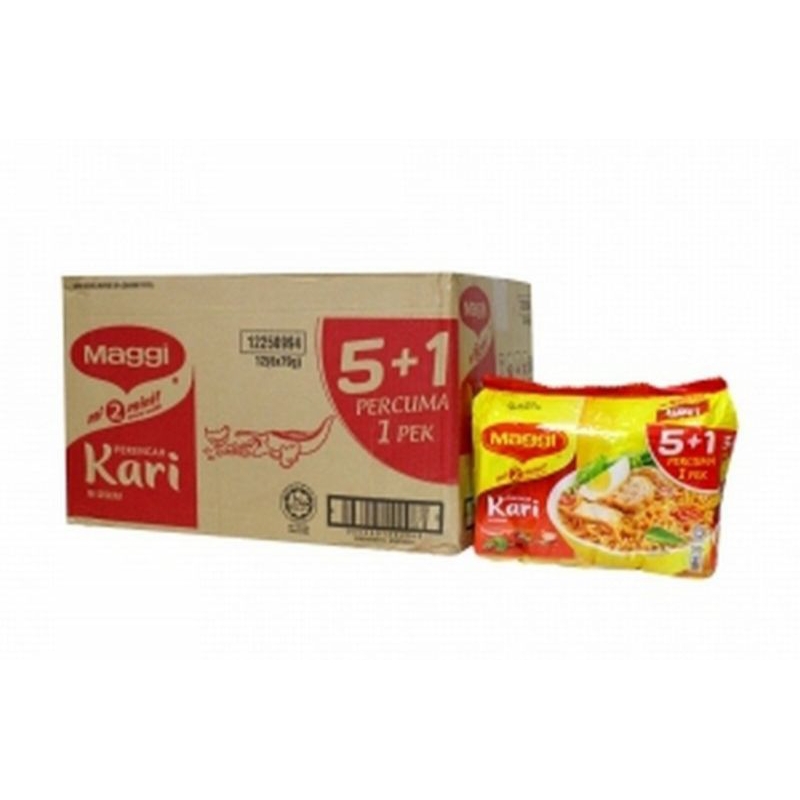 MAGGI KARI 5 + 1 PROMOSI PEK ( 1CTN-12s) | Shopee Malaysia