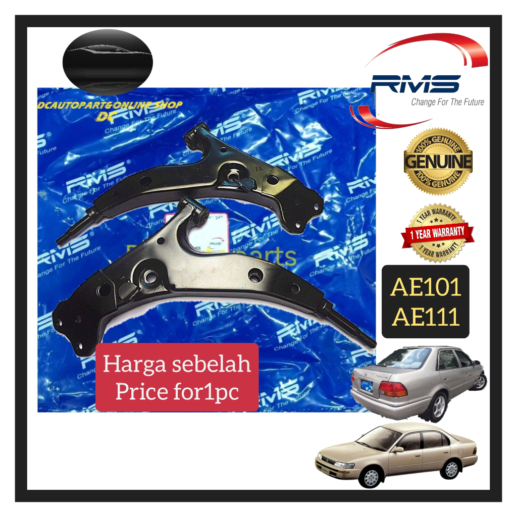 RMS CONTROL LOWER ARM FRONT TOYOTA COROLLA SEG AE100 AE101 AE111 (PRICE ...