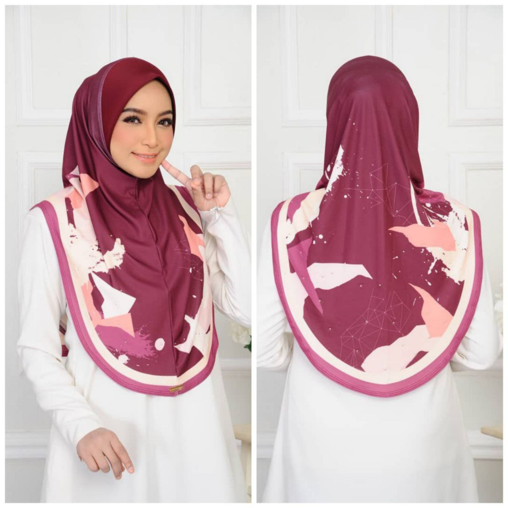 HERNES TUDUNG SARUNG INSTANT HIJAB EXCLUSIVE MOSCREPE CORAK DIAMONDS ...