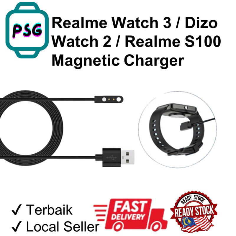 (PSG) REALME Watch 3 / Dizo Watch 2 / Techlife S100 Magnetic Fast ...
