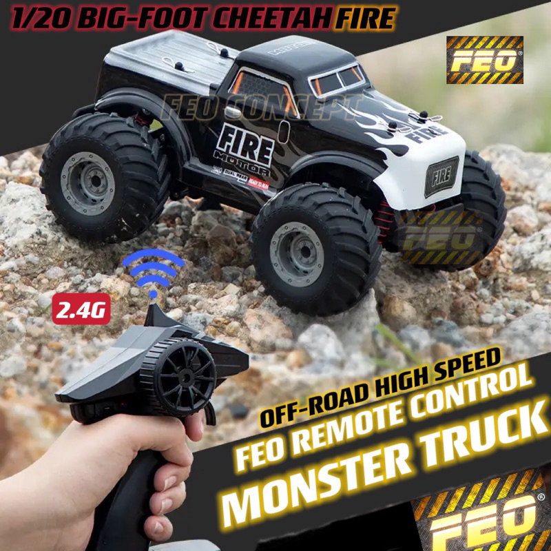 FEO YDJ Cheetah Fire Monster Truck Rc Car Control Buggy Remote Control ...