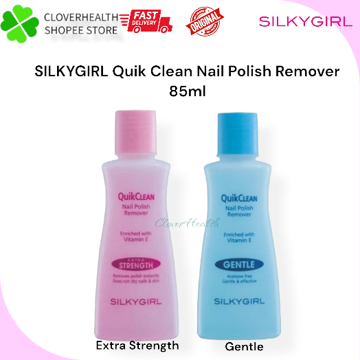 SILKYGIRL QuikClean Nail Polish Remover 85ml (Gentle/Extra Strenght ...