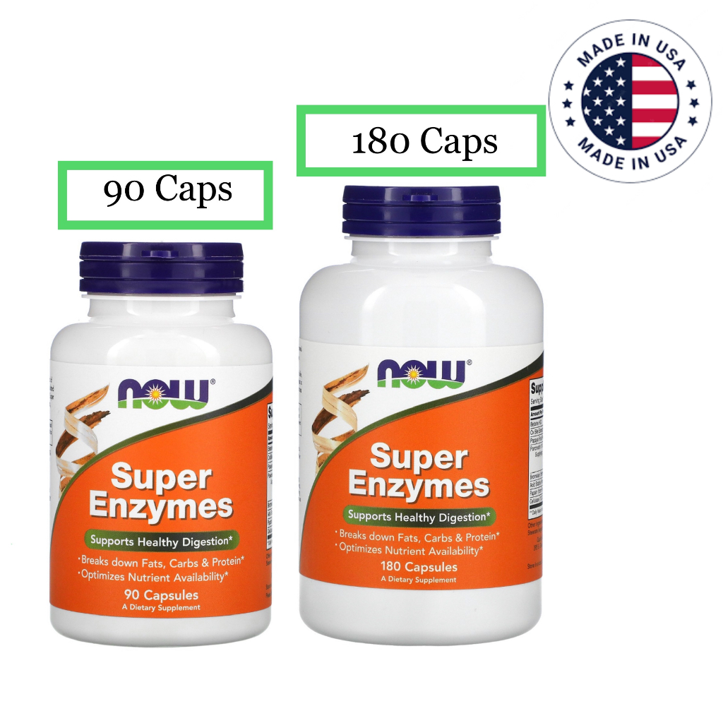 NOW FOODS Super Enzymes (90 Caps/ 180 Caps) 100% Authentic | Shopee ...