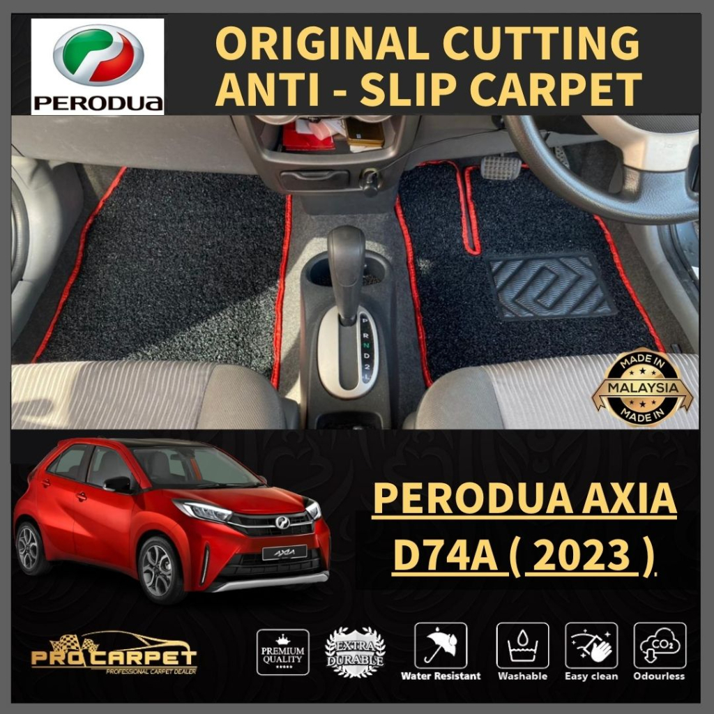 PERODIA AXIA D74A ( 2023 ) CAR COIL MAT KARPET KERETA 15MM PRECUT ...
