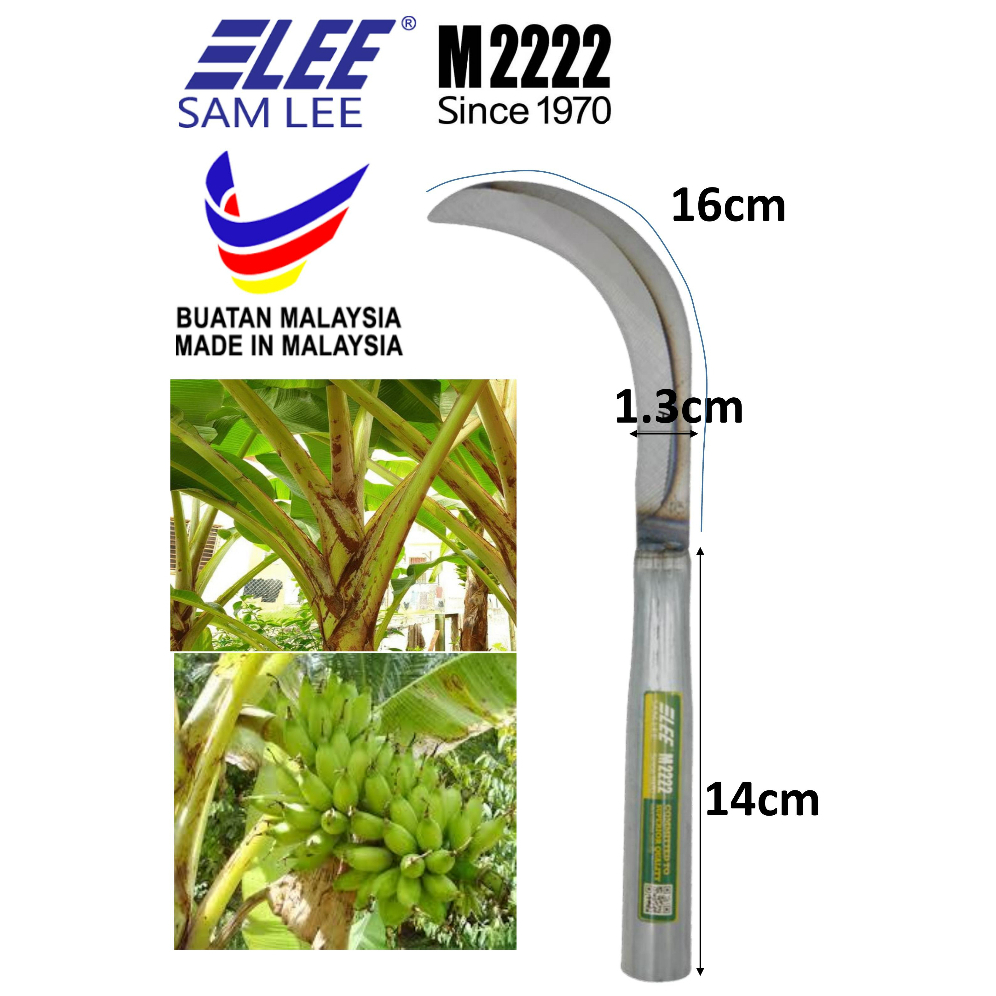 SAMLEE M2222 12" Heavy Duty Fruit Sickle Fruit Knife Banana Sickle ...