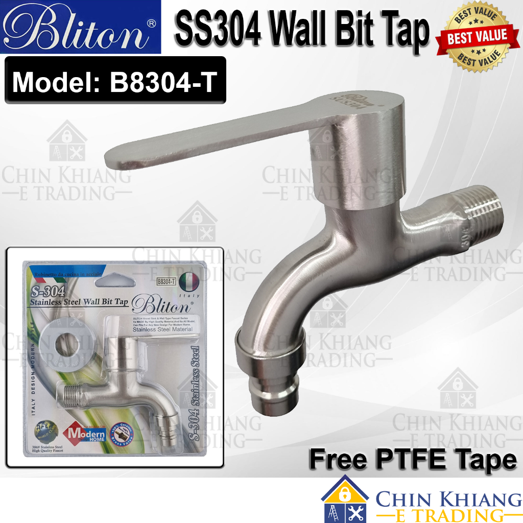 Bliton B8304T Stainless Steel 304 Wall Mounted Tap Bit Tape | Shopee Malaysia