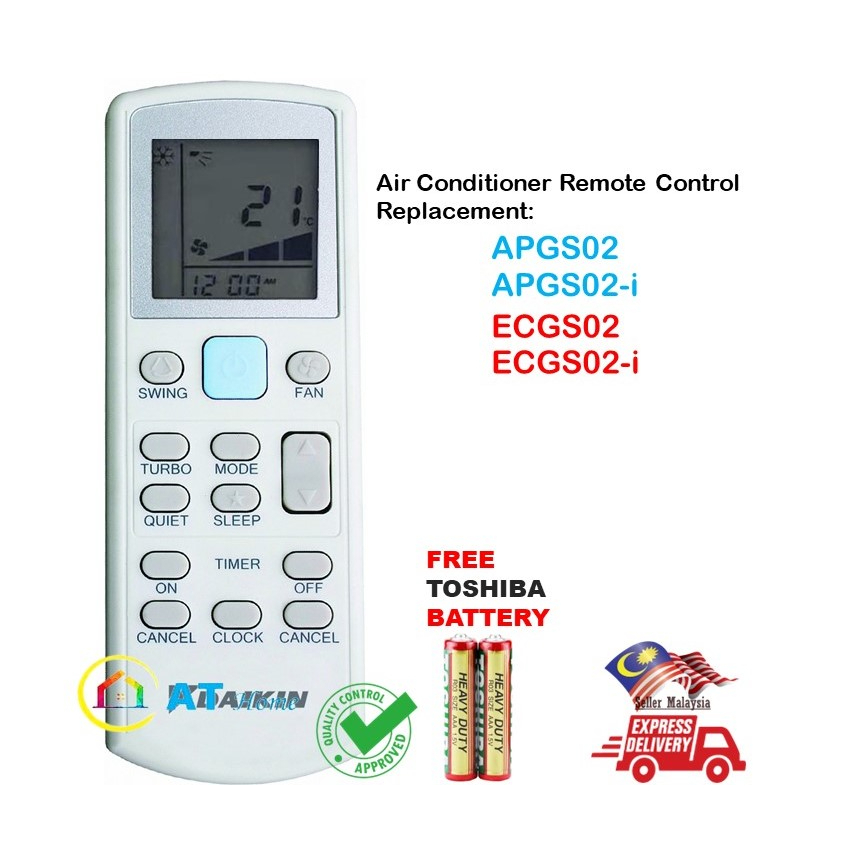 ACSON D@IKIN Aircon Air Conditioner Remote Control ECGS02 ECGS02-i ...