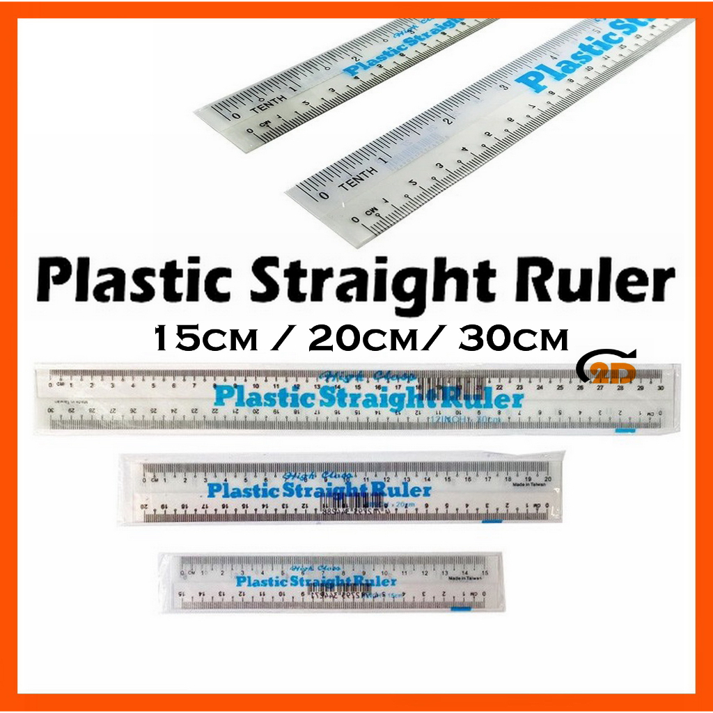 High Class Plastic Straight Ruler Pembaris 15cm/20cm/30cm | Shopee Malaysia