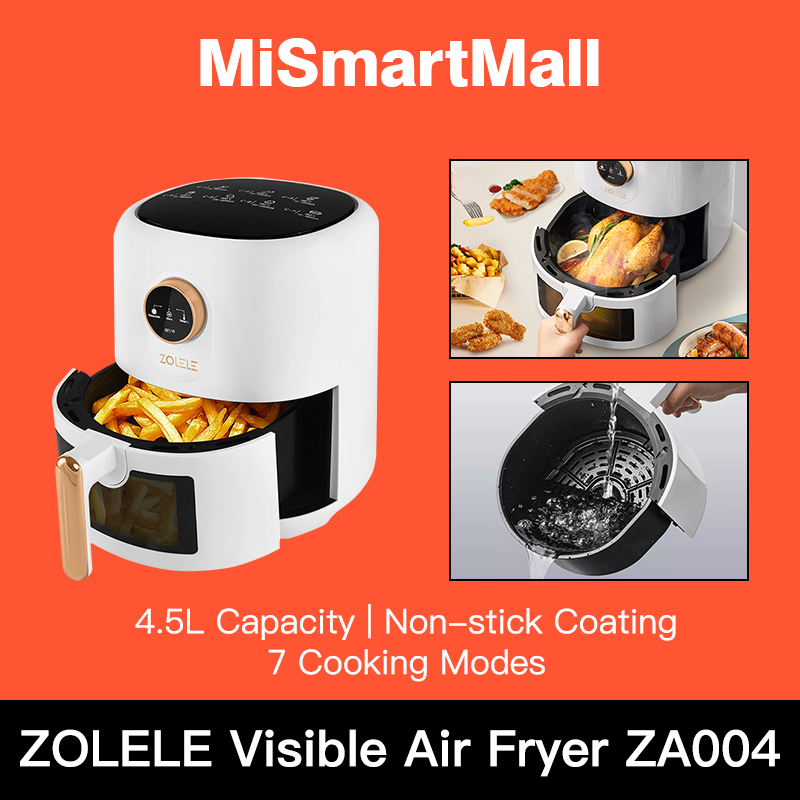 ZOLELE ZA004 4.5L Visual Air Fryer Multi Function Air Fyer Kitchen Oven Airfryer Bake Fried ...