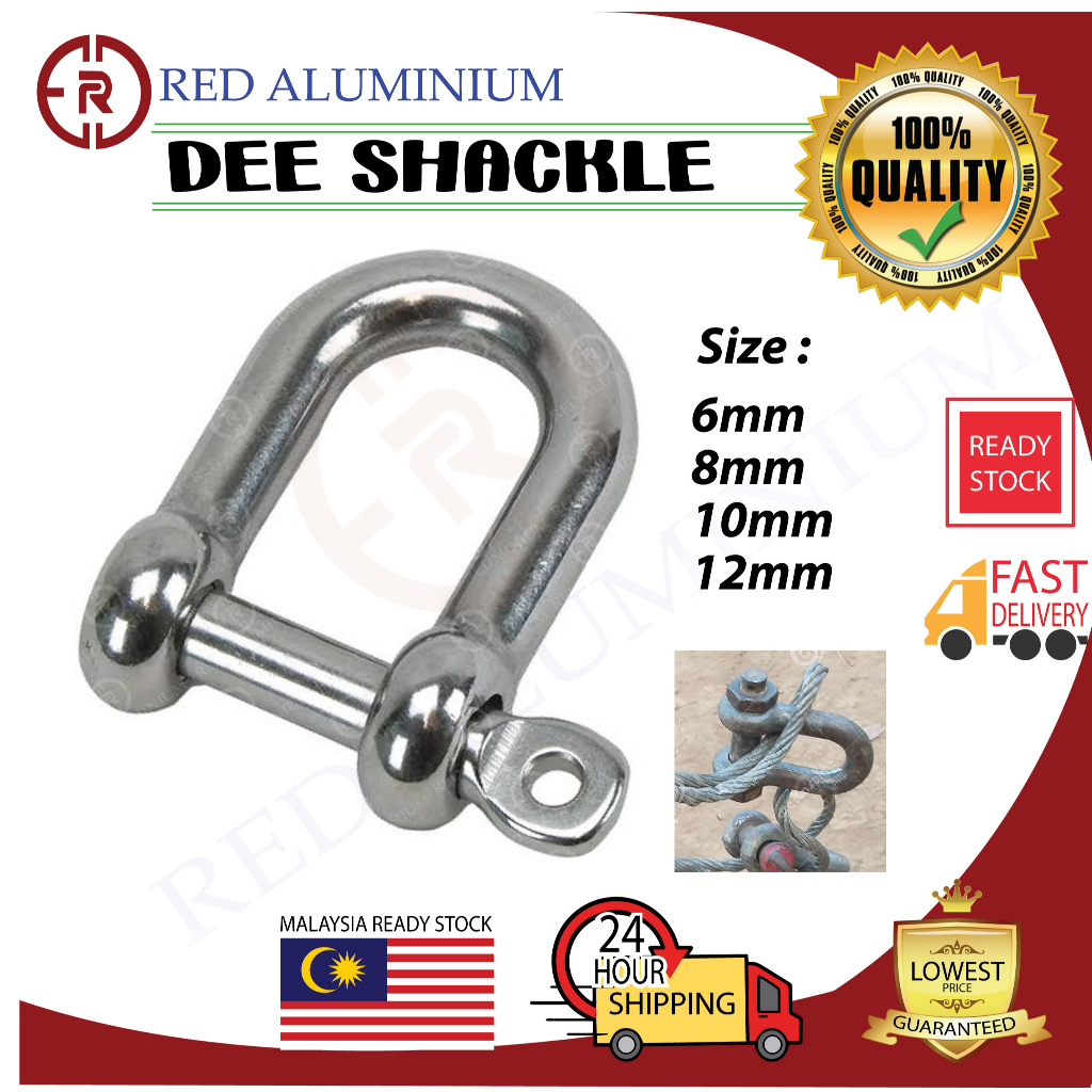 Straight Dee Shackle Galvanized 6mm 8mm 10mm 12mm | Shopee Malaysia