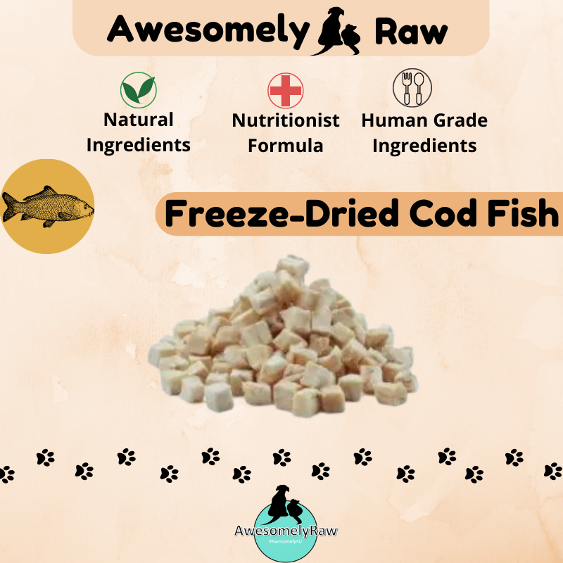 Freeze-dried Cod Fish Cube Pet Snack Pet Cat Treats 宠物零食 鳕鱼冻干块 手工零食 ...