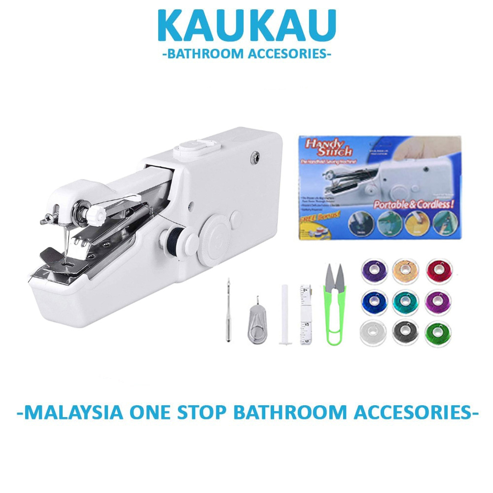 KAUKAU Handheld Cloth Sewer Portable Handy Stitch Mini Sewing Machine ...