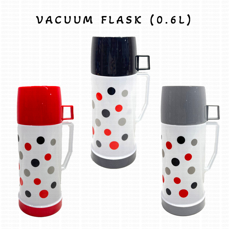 AS Thermal Insulated Dots Glass Vacuum Flask (1644-4) (0.6L) | Shopee ...