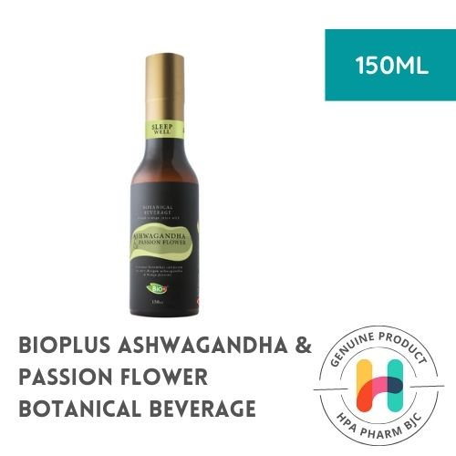 BIOPLUS ASHWAGANDHA & PASSION FLOWER BOTANICAL BEVERAGE BOTTLE (150ML ...