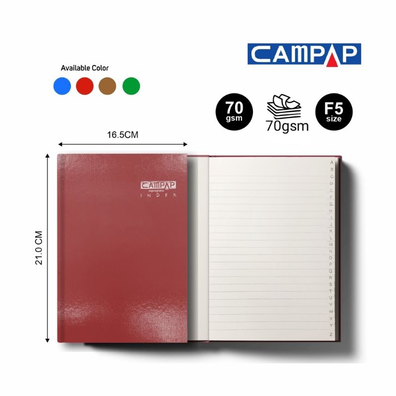 🎉 READY STOCK IN MALAYSIA 🎉 CAMPAP F5 Index Book 70gsm 400pages (CA ...