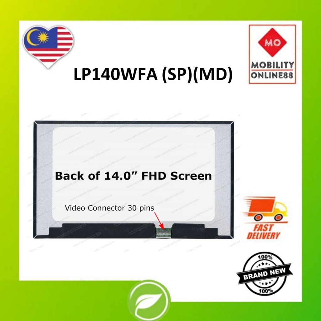 HP B140HAN03.3 LP140WFA (SP)(MD) LP140WFA-SPM1 LQ140M1JW62 NV140FHM-N4N ...
