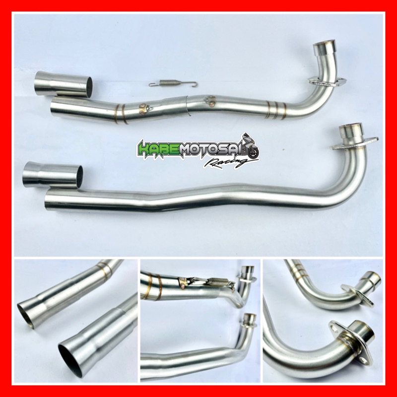 🏁 MANIFOLD 28mm 32mm EXHAUST WAVE 125R 125S 125X 100R STAINLESS STEEL 🏁 ...