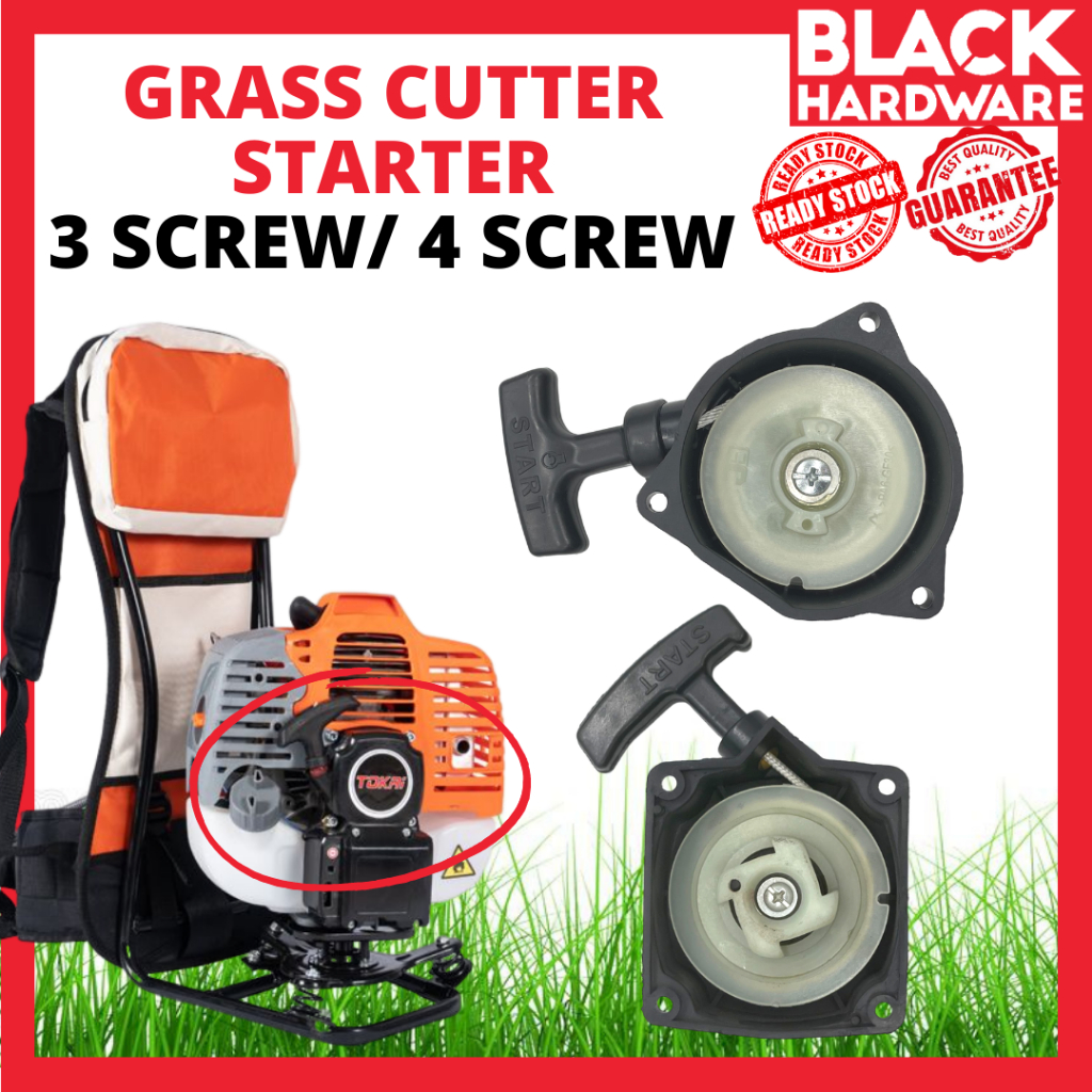 Black Hardware Grass Brush Cutter Machine Spare Part Recoil Pull Engine ...